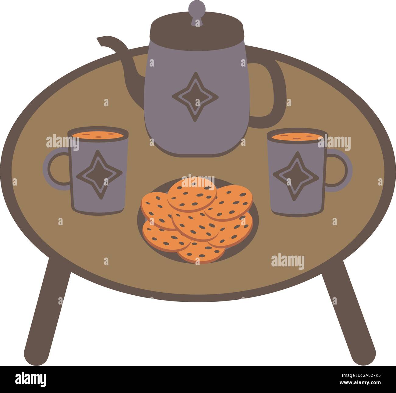 Food table indoors setting Stock Vector Images - Alamy