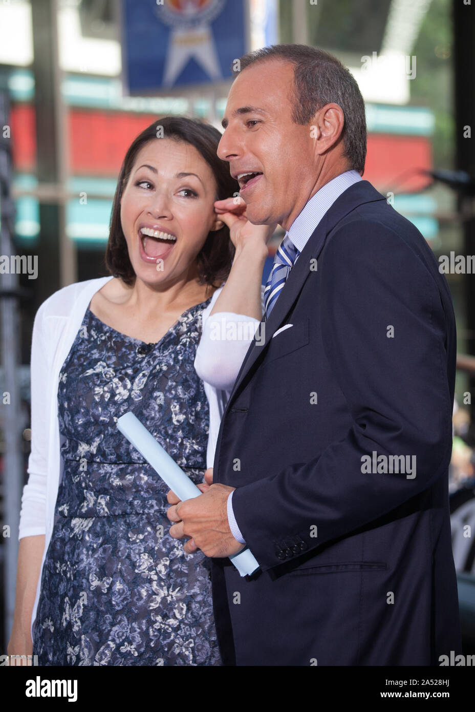 Ann Curry and Matt Lauer on NBC's 'Today' at Rockefeller Center on July 18, 2008 in New York ...