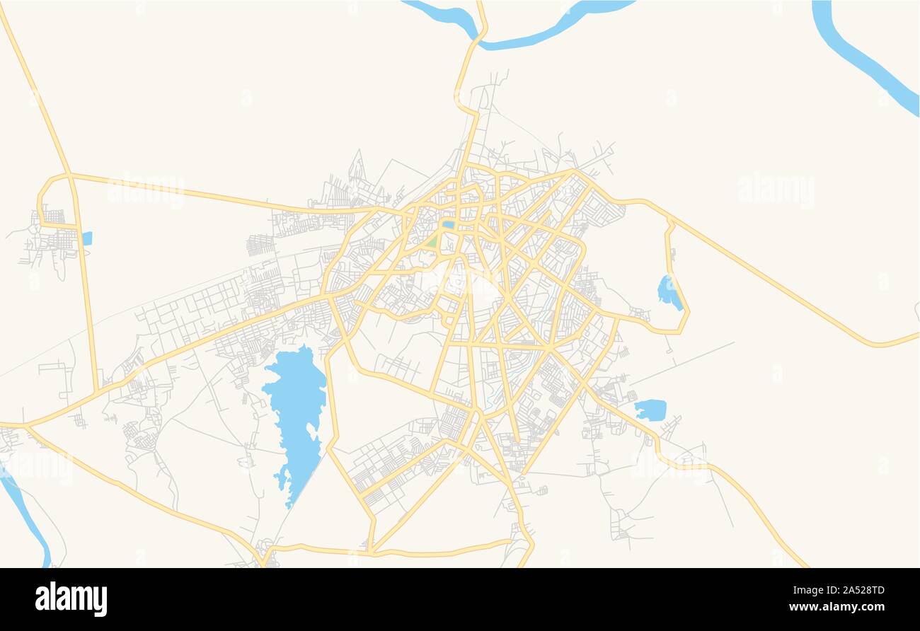 Printable street map of Bhavnagar, State Gujarat, India. Map template ...