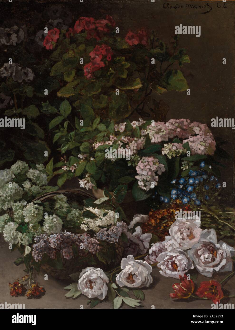 Spring Flowers, 1864. This early work reveal's Monet's fascination with ...