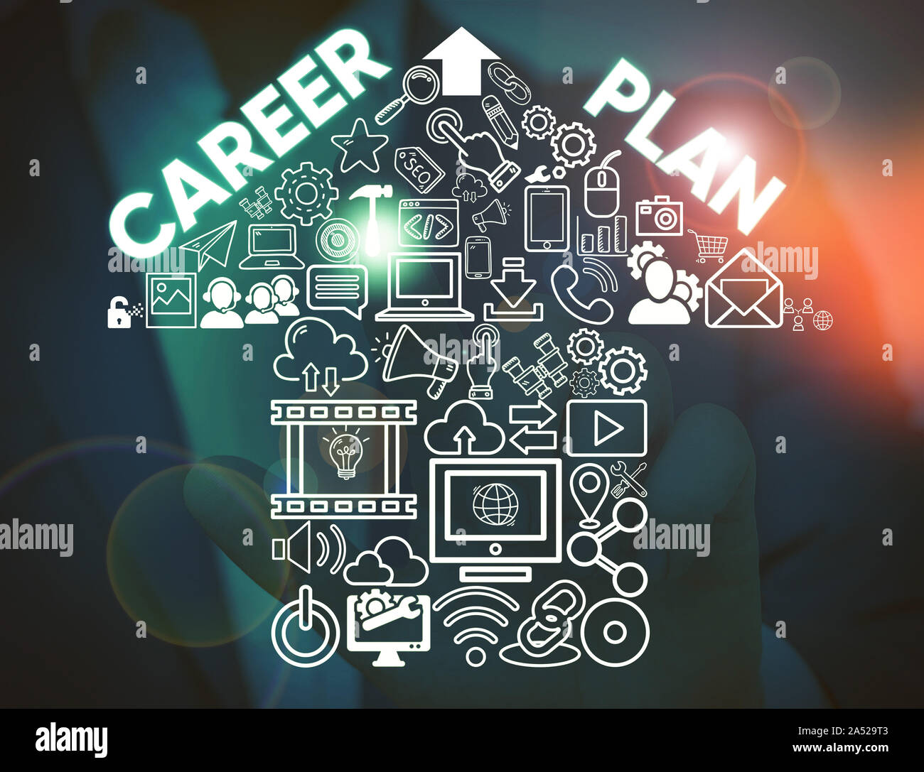 Writing note showing Career Plan. Business concept for ongoing process ...