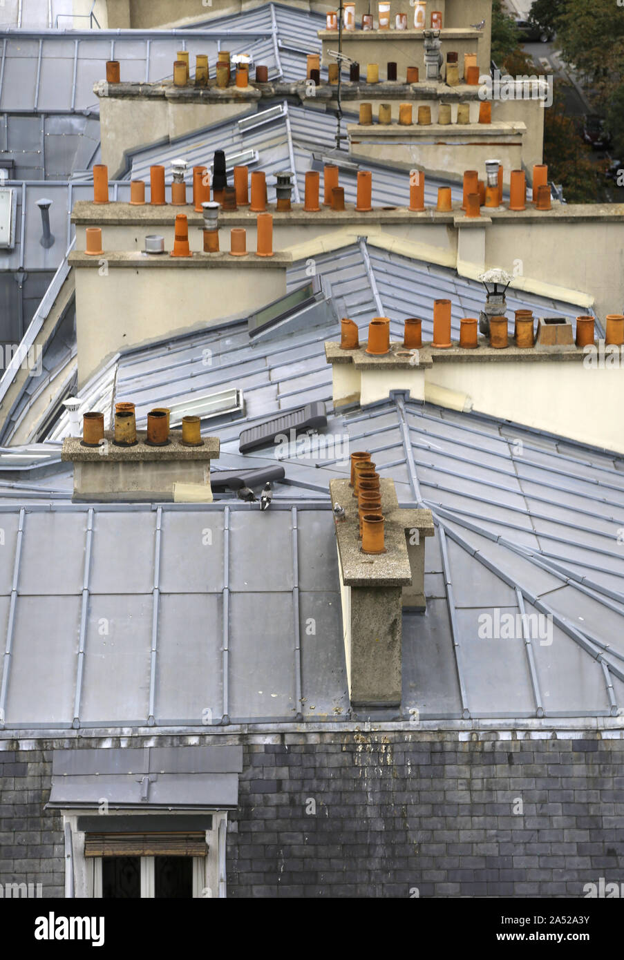 Chimney on rooftop france hi-res stock photography and images - Alamy
