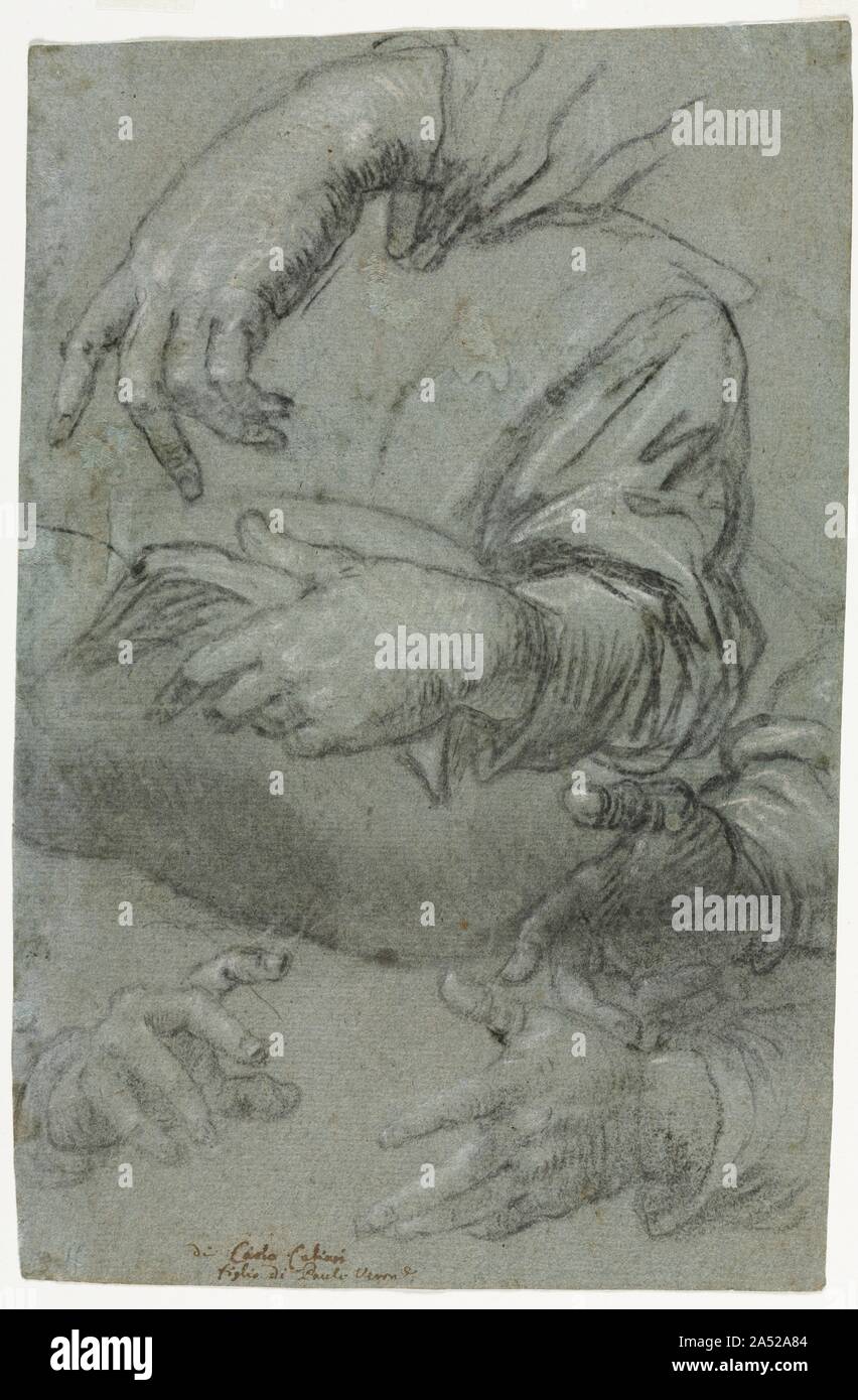 Studies of Hands (recto), c. 1586 Stock Photo - Alamy