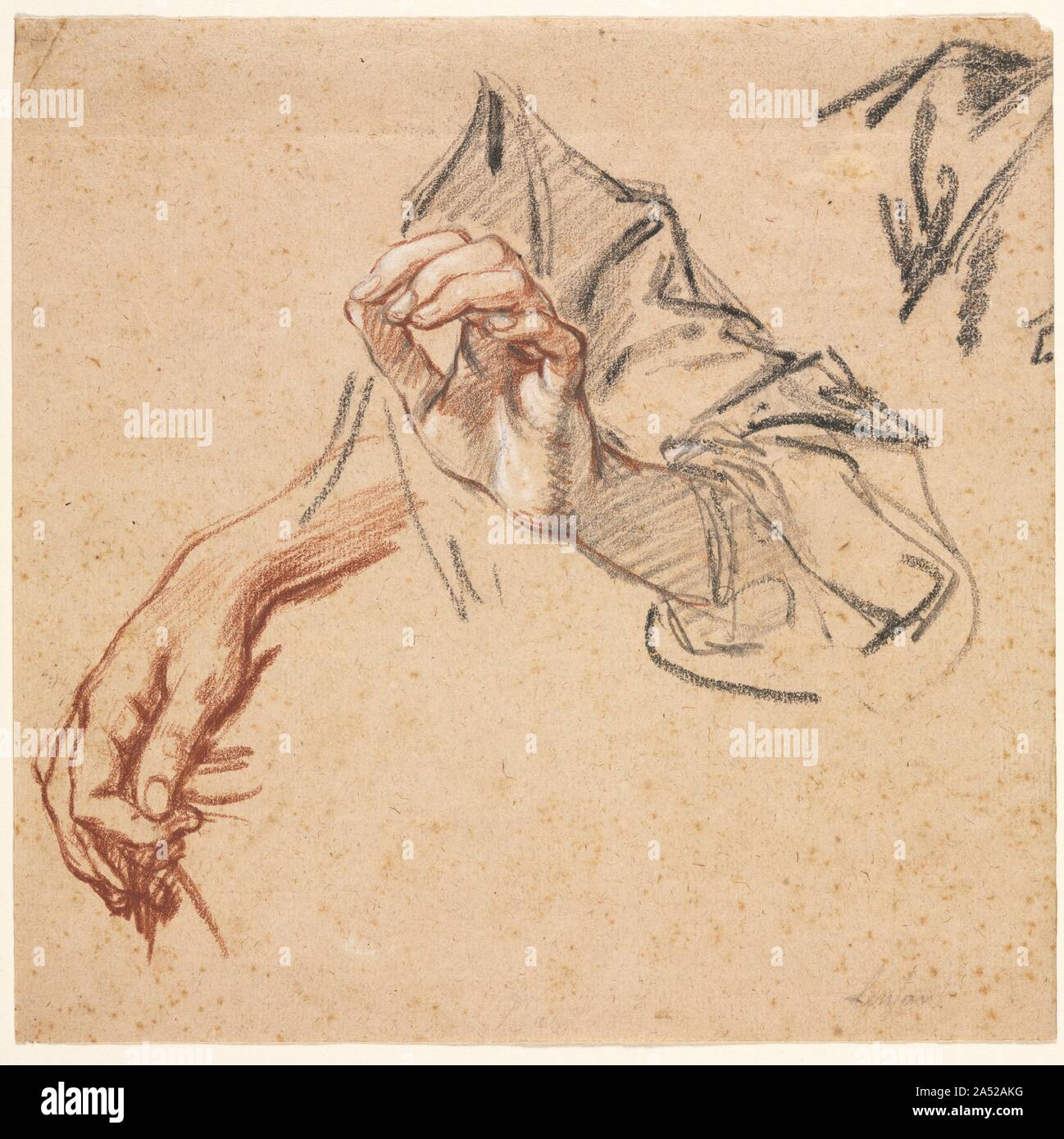 Study of Hands (recto), 1700s Stock Photo - Alamy