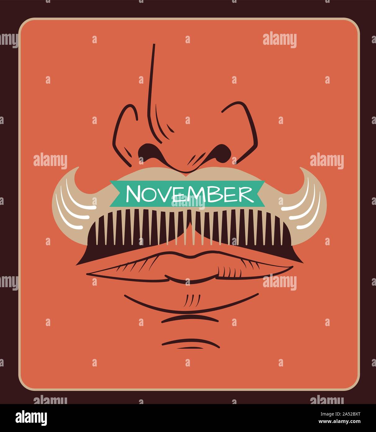 Movember moustache badge Stock Vector Images - Alamy