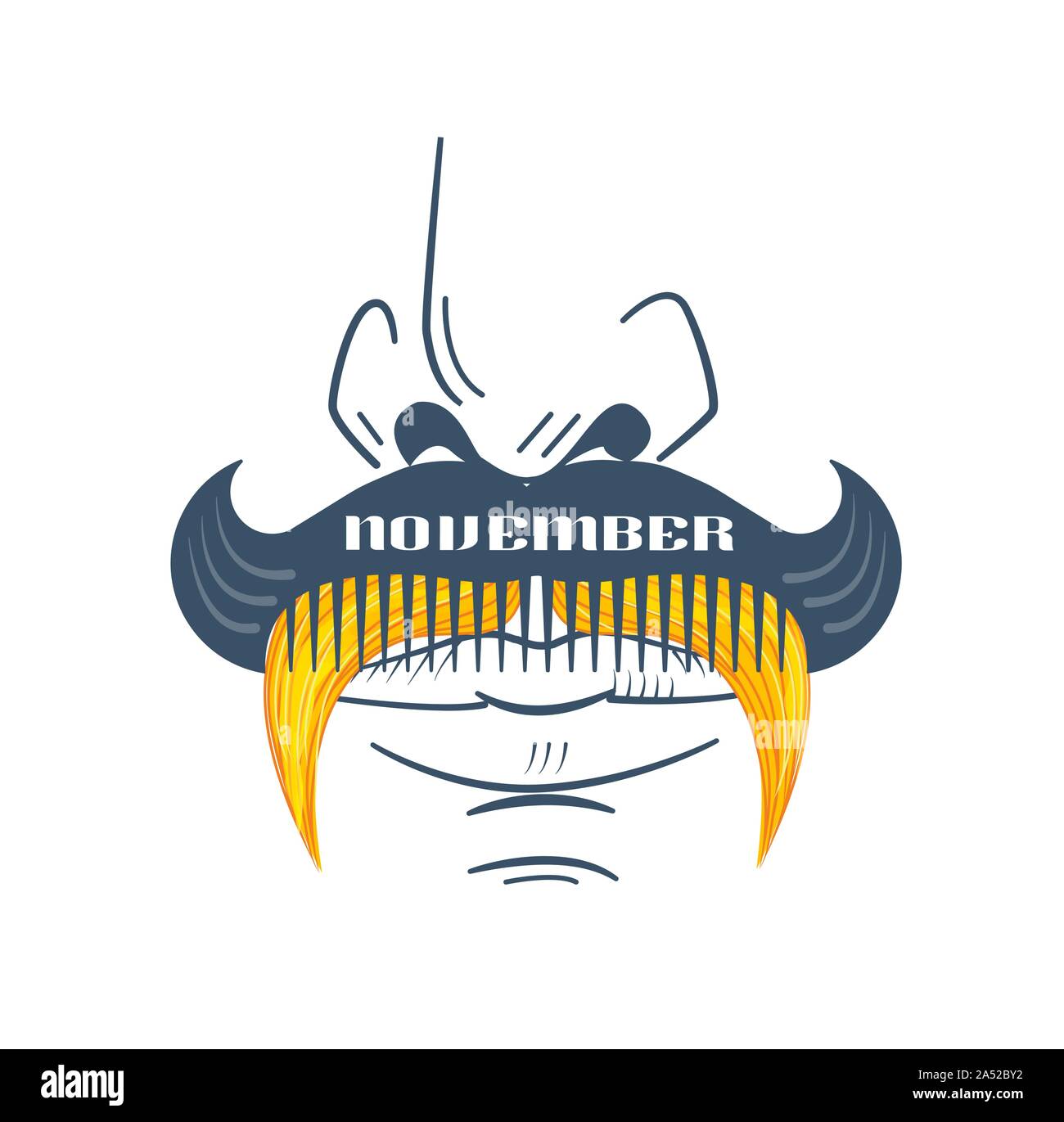 Movember moustache badge Stock Vector Images - Alamy
