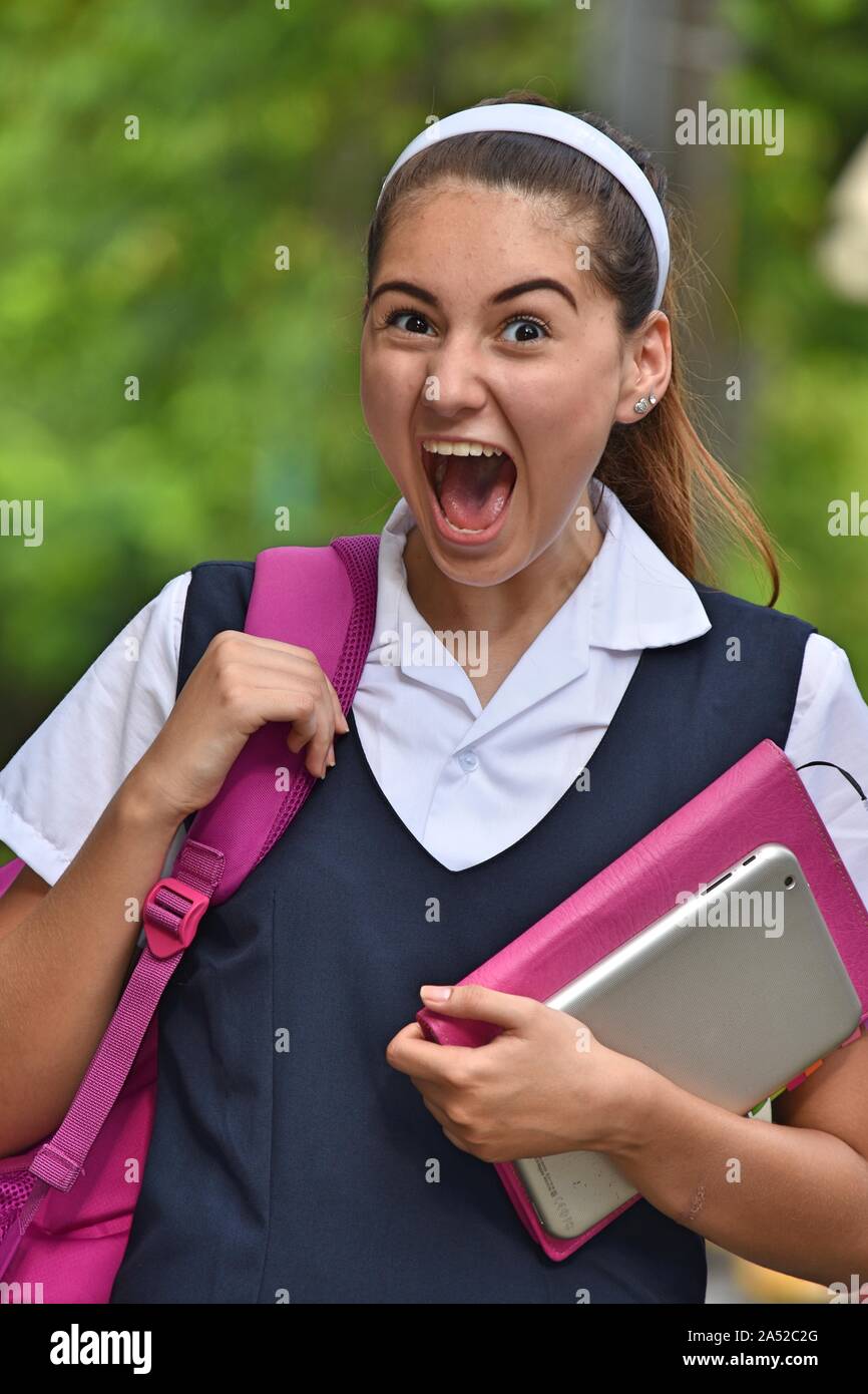 Stressed Student Teenager School Girl Stock Photo - Alamy