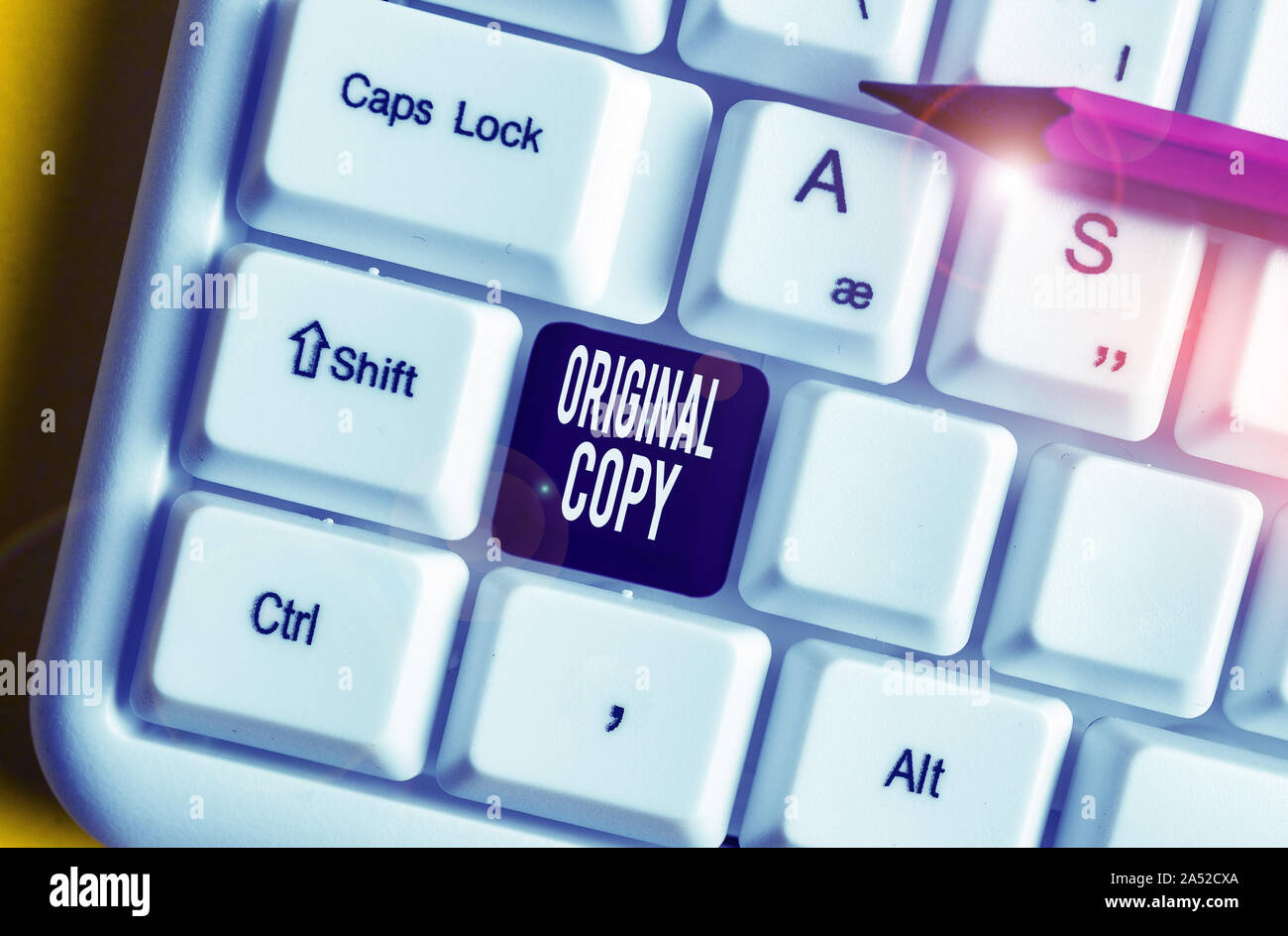 Handwriting text writing Original Copy. Conceptual photo Main Script ...