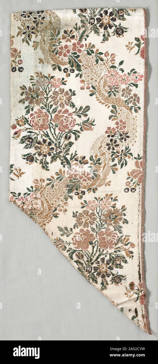Textile Fragment, mid 1700s Stock Photo - Alamy