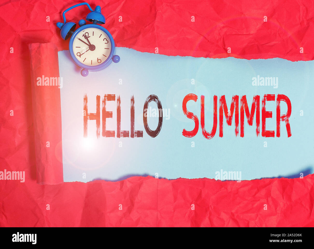 Word writing text Hello Summer. Business photo showcasing Welcoming the ...