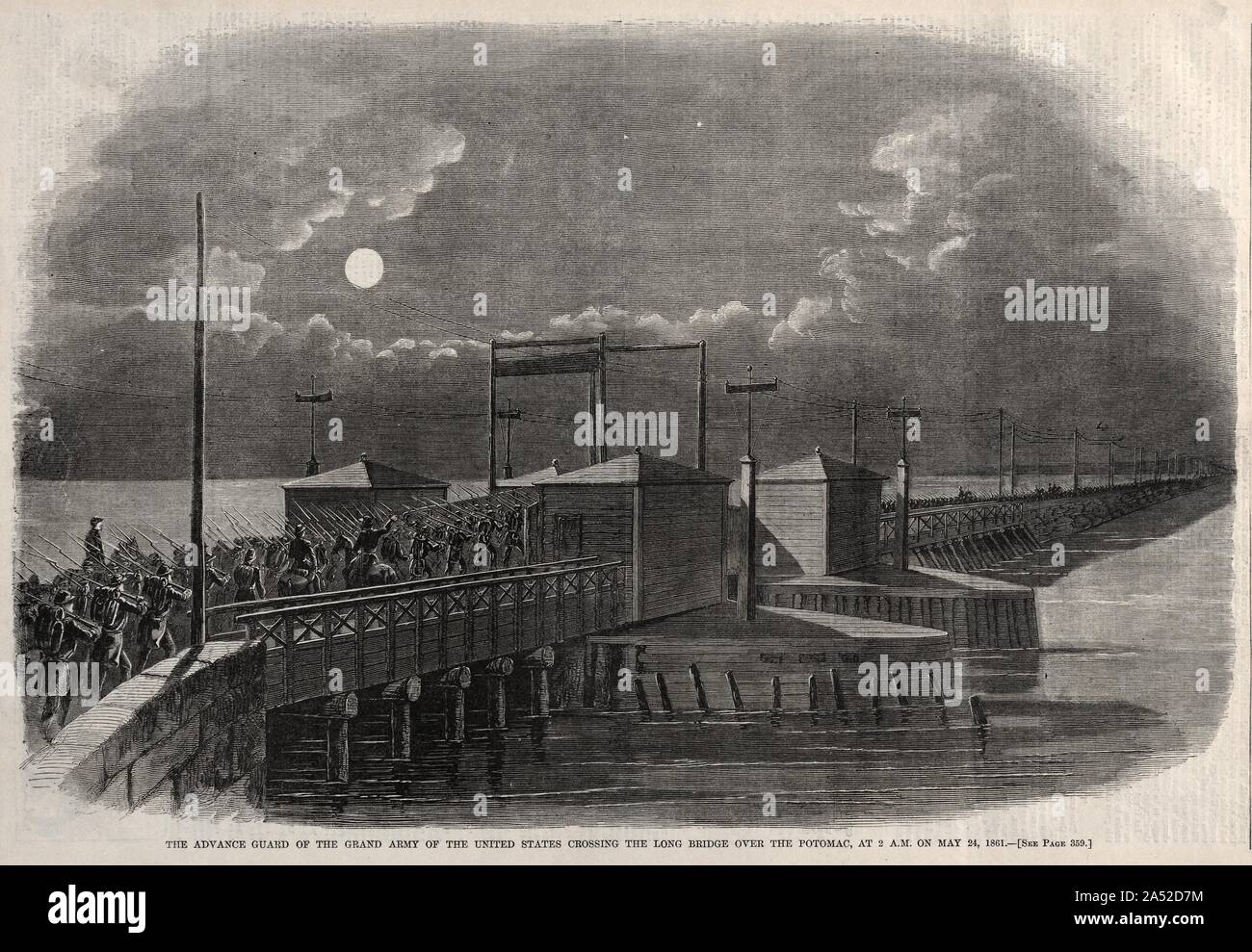 The Advance Guard of the Grand Army of the United States Crossing the ...