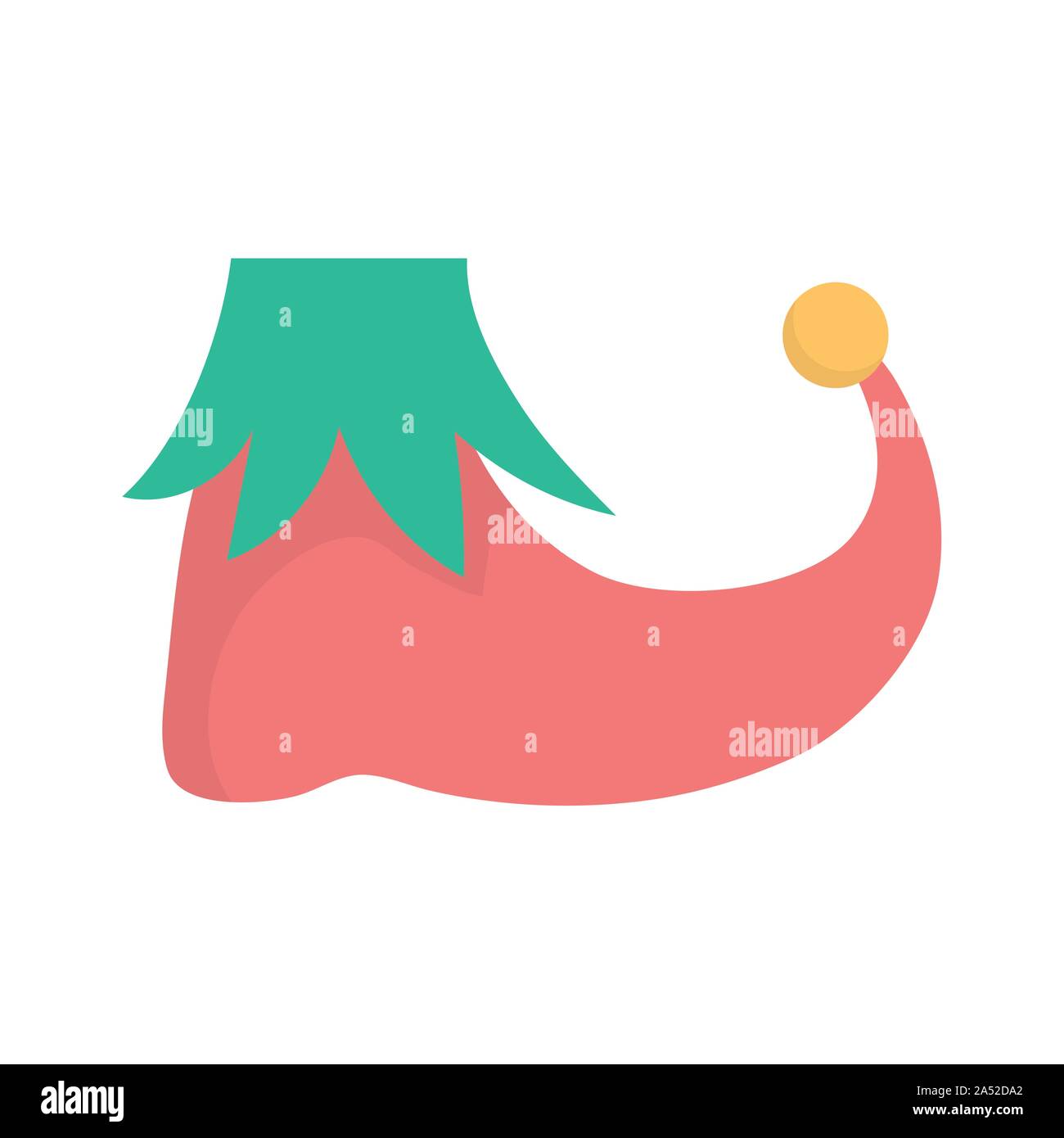 boot helper with bell celebration merry christmas vector illustration ...