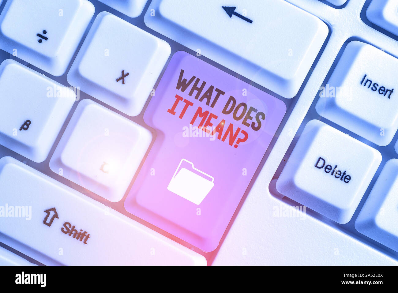 Handwriting text What Does It Mean question. Conceptual photo intended ...