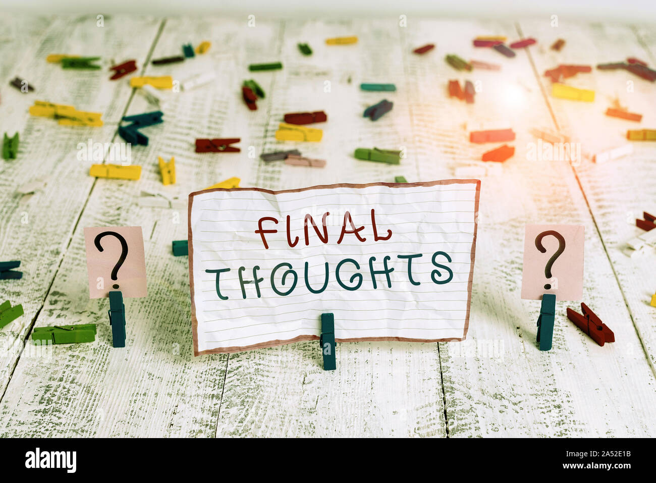 Handwriting text writing Final Thoughts. Conceptual photo the ...