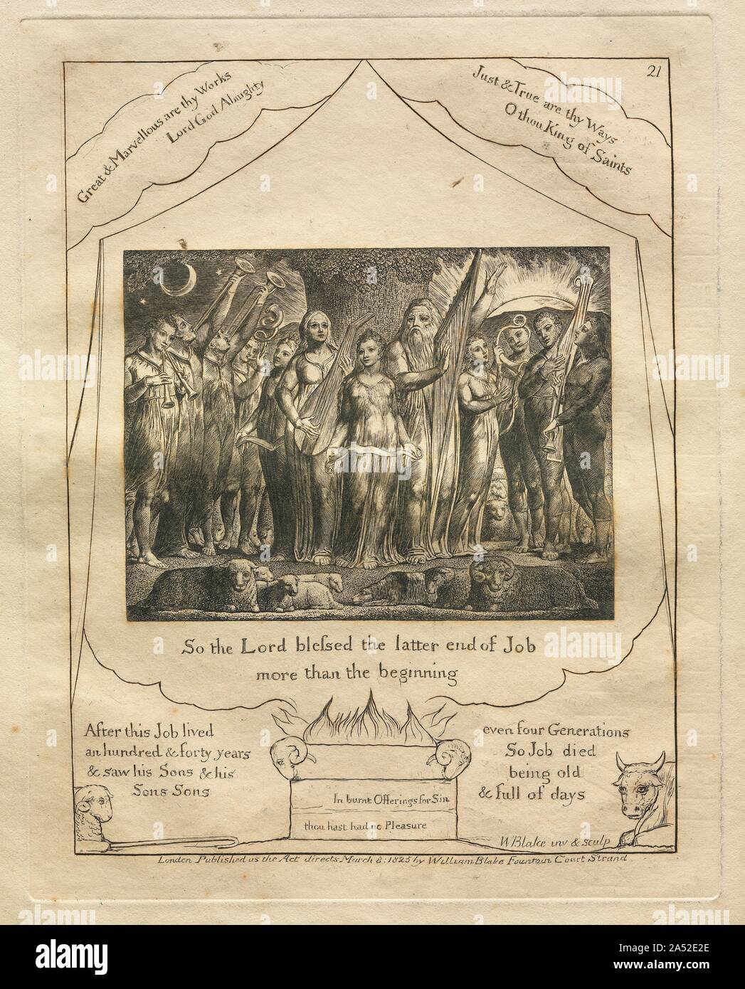 The Book of Job: Pl. 21, So the Lord blessed the latter end of Job ...