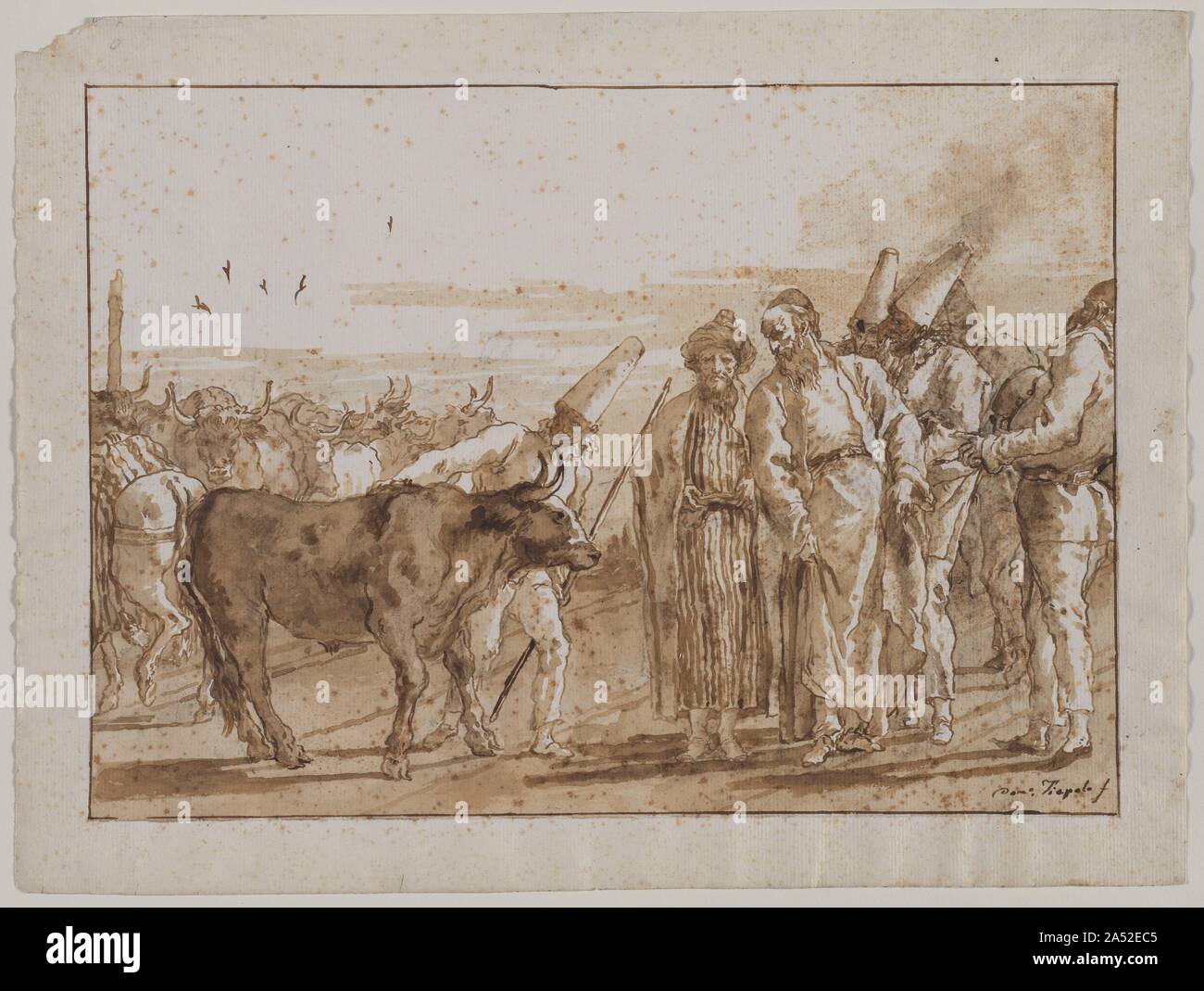 The Cattle Vendor, 1790s Stock Photo - Alamy