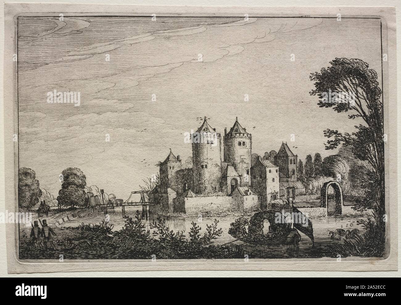 The Castle with Two Towers, 1616 Stock Photo - Alamy
