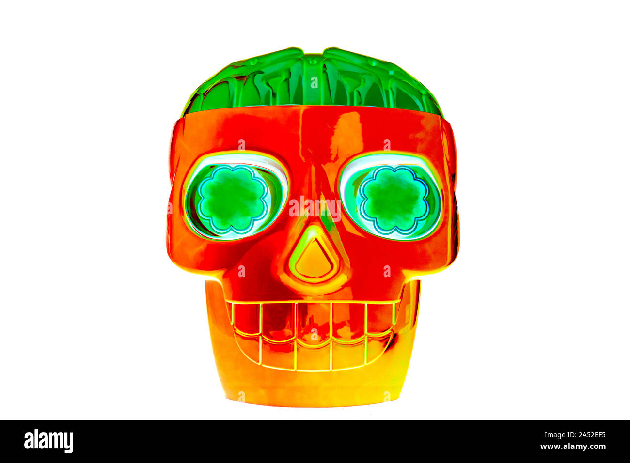 Skull halloween background color full, plastic skull scary Stock Photo ...
