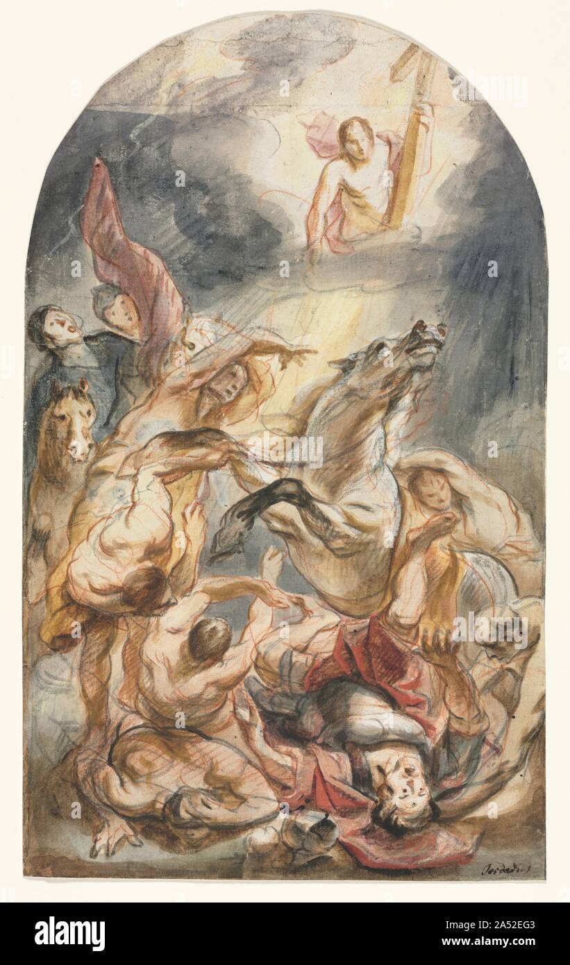 The Conversion of Saul with Christ and the Cross, c. 1645-1647 Stock ...