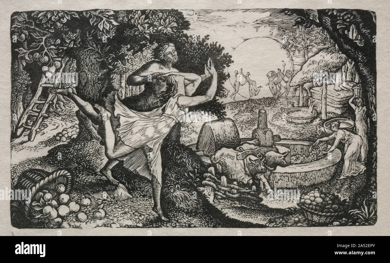 The Cyder Feast: A Vision of Joy and Thanksgiving, 1829 Stock Photo - Alamy