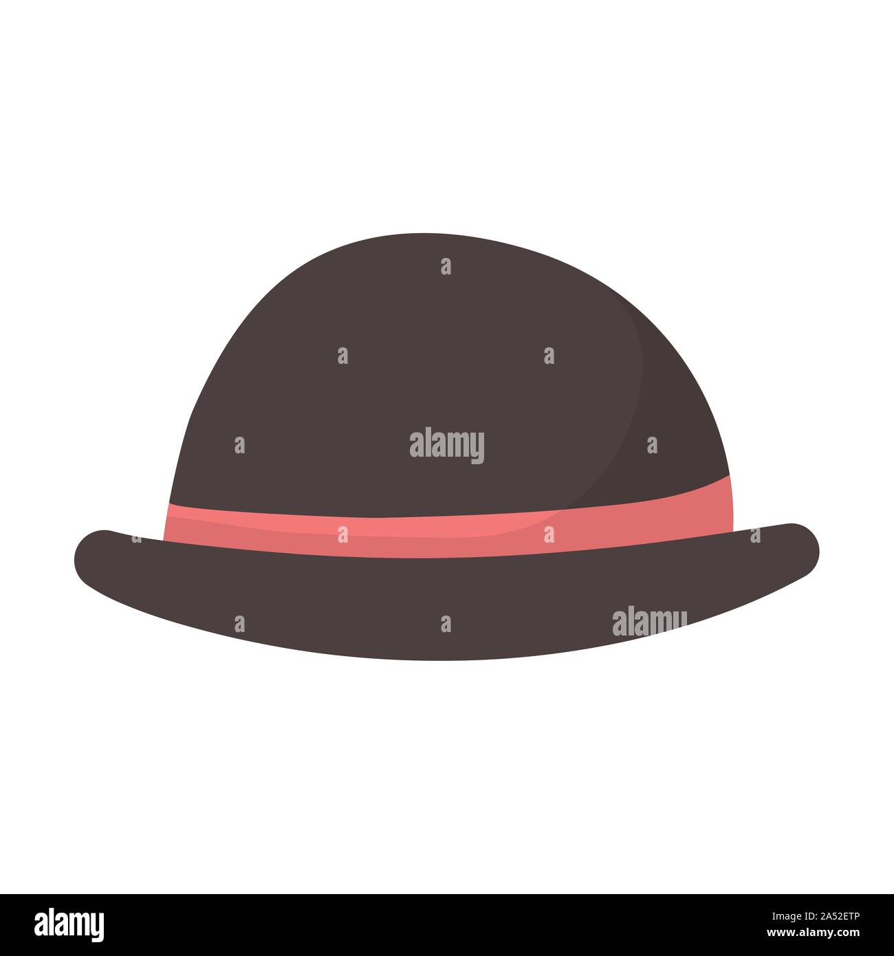 bowler hat with red ribbon icon vector illustration Stock Vector Image ...