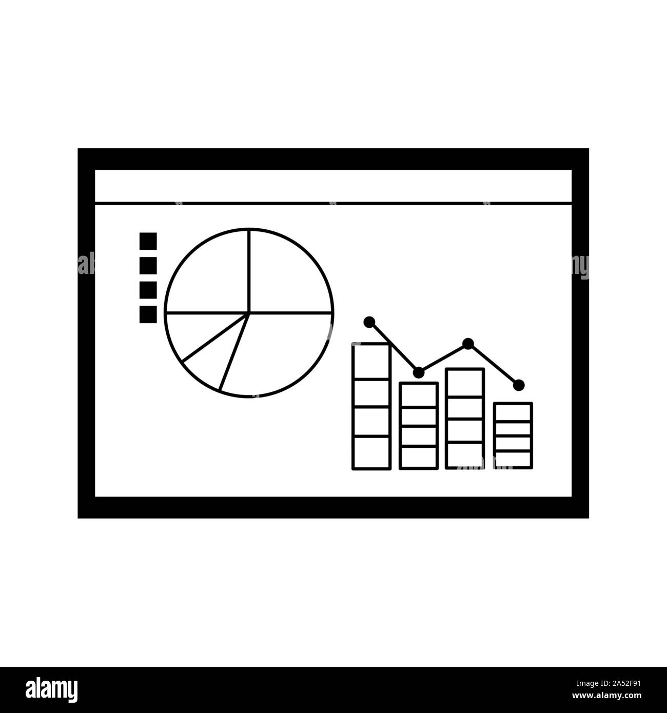 chart of statistical graphs icon, flat design Stock Vector Image & Art ...