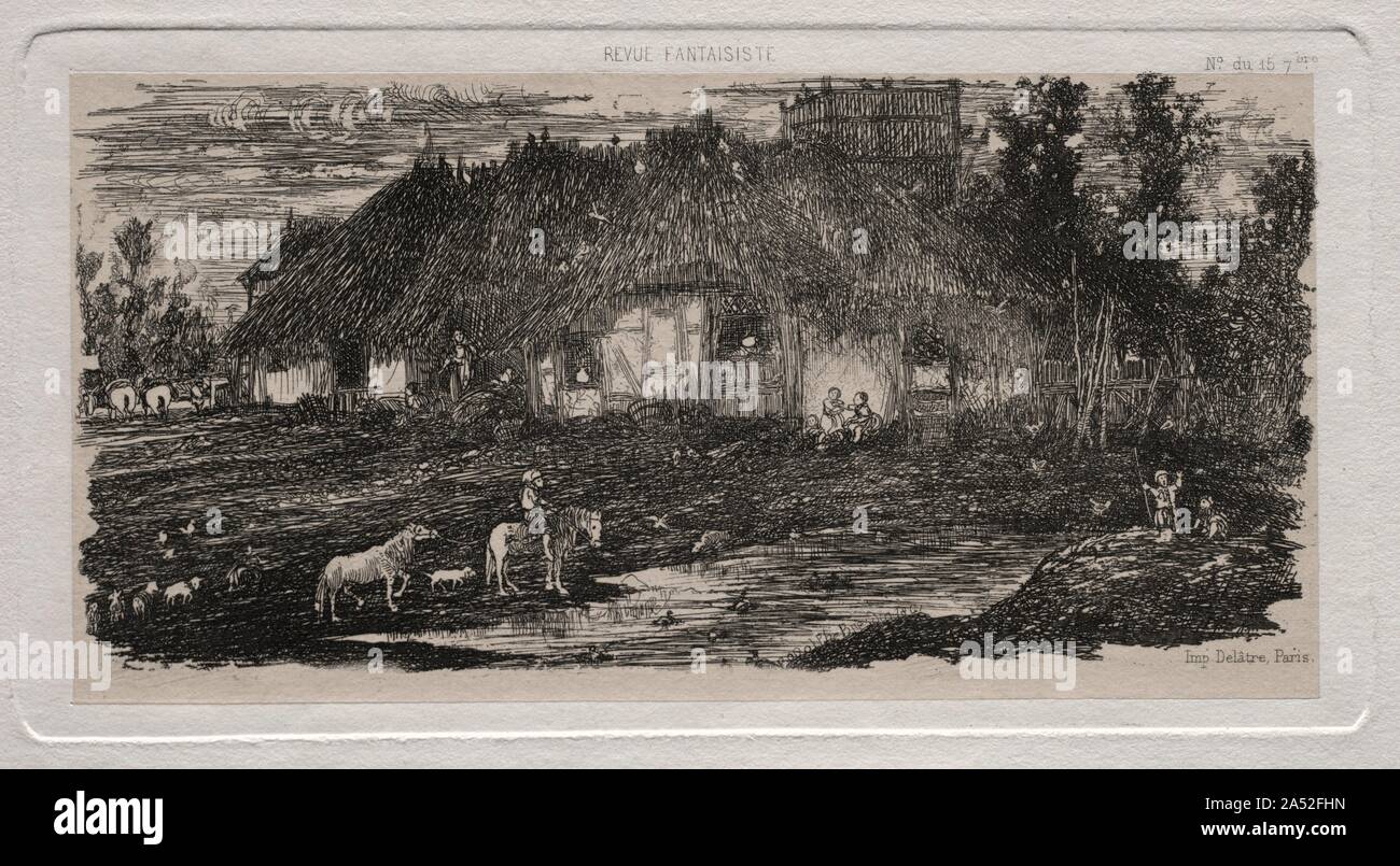 The Farm-Yard, 1861 Stock Photo - Alamy