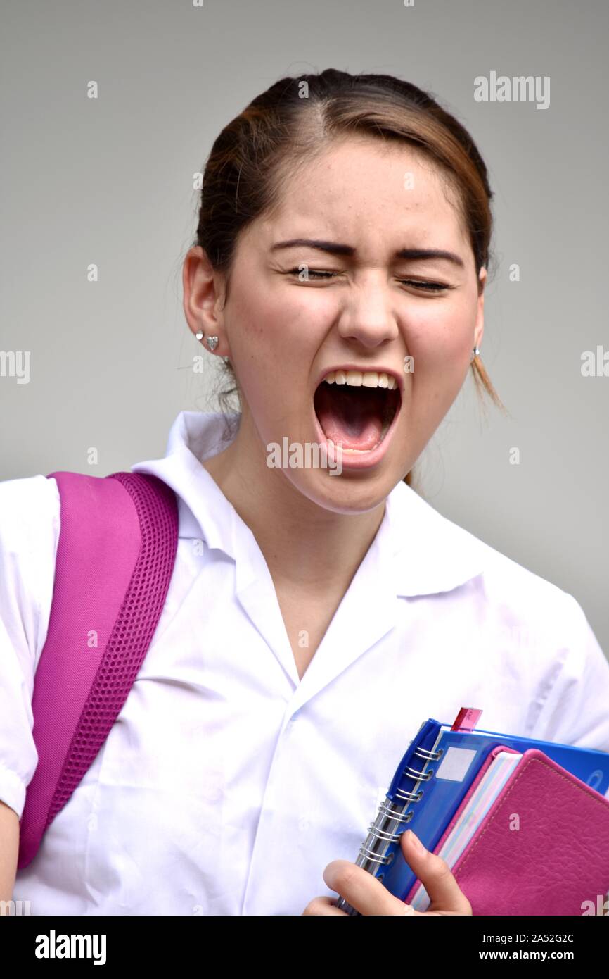 Stressed female hispanic student hi-res stock photography and images ...