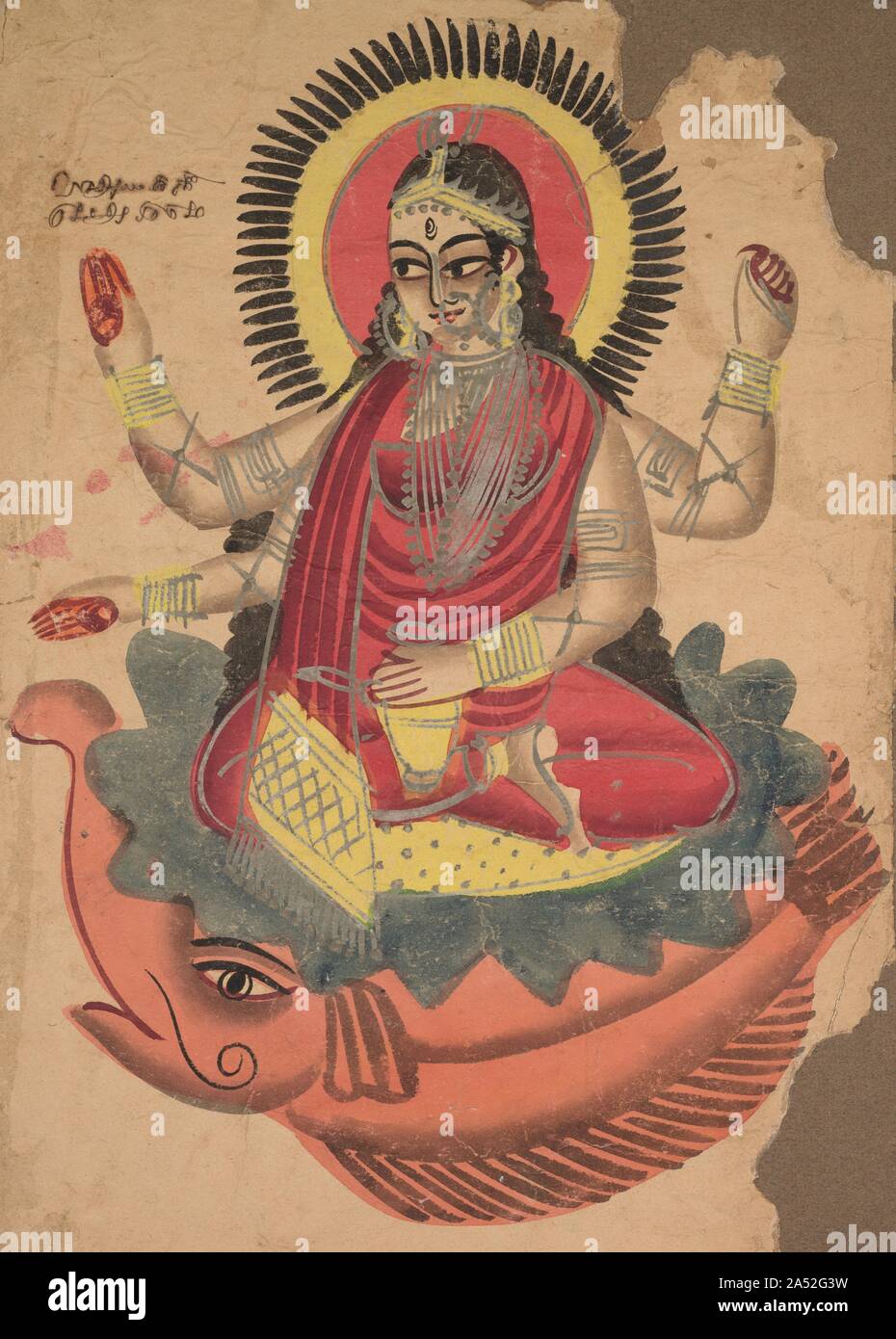 Ganga goddess painting hi-res stock photography and images - Alamy