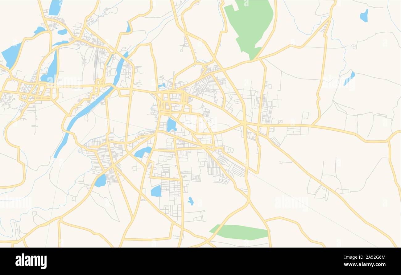 Printable street map of Tirunelveli, State Tamil Nadu, India. Map ...