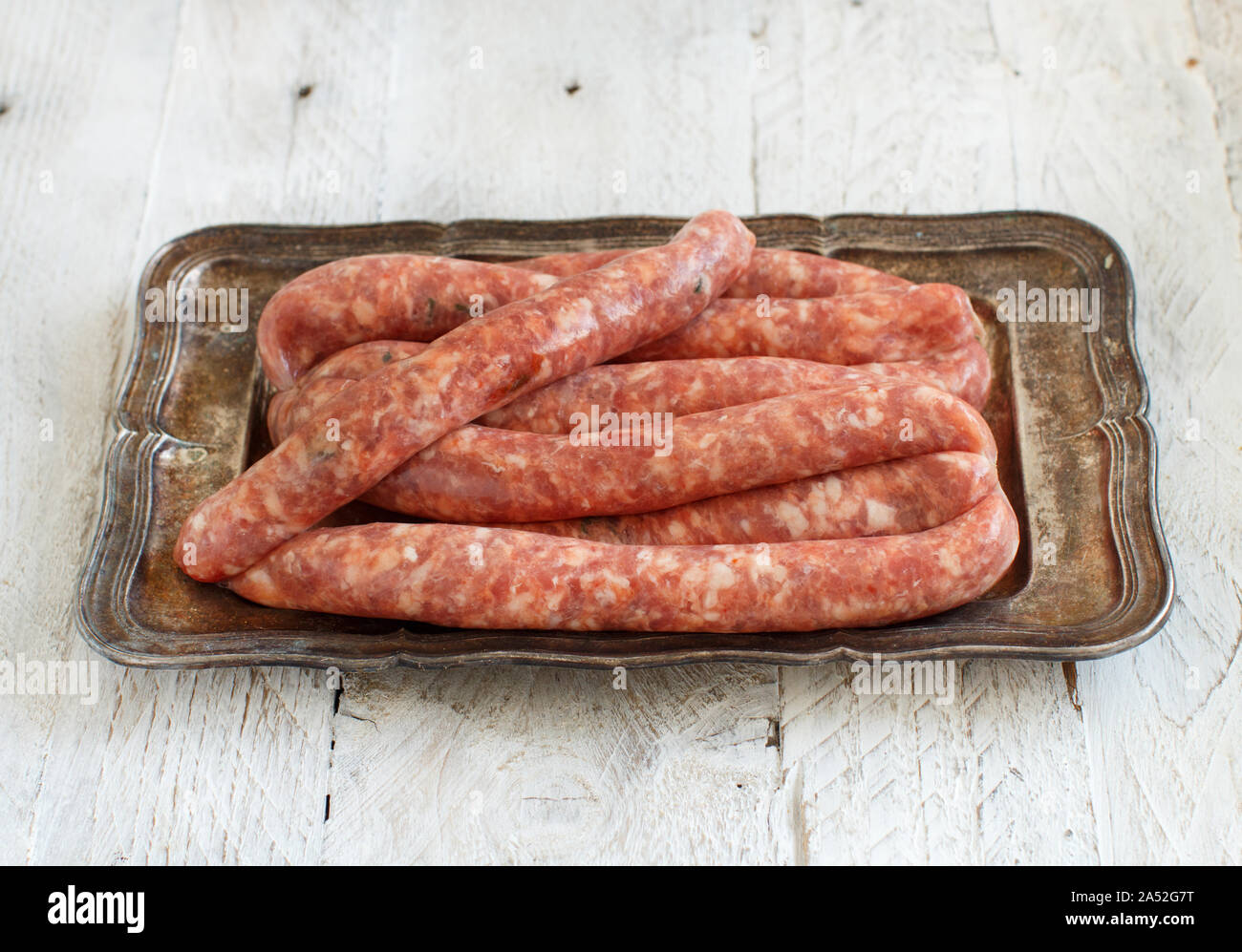 Uncooked british pork sausages hi-res stock photography and images - Alamy