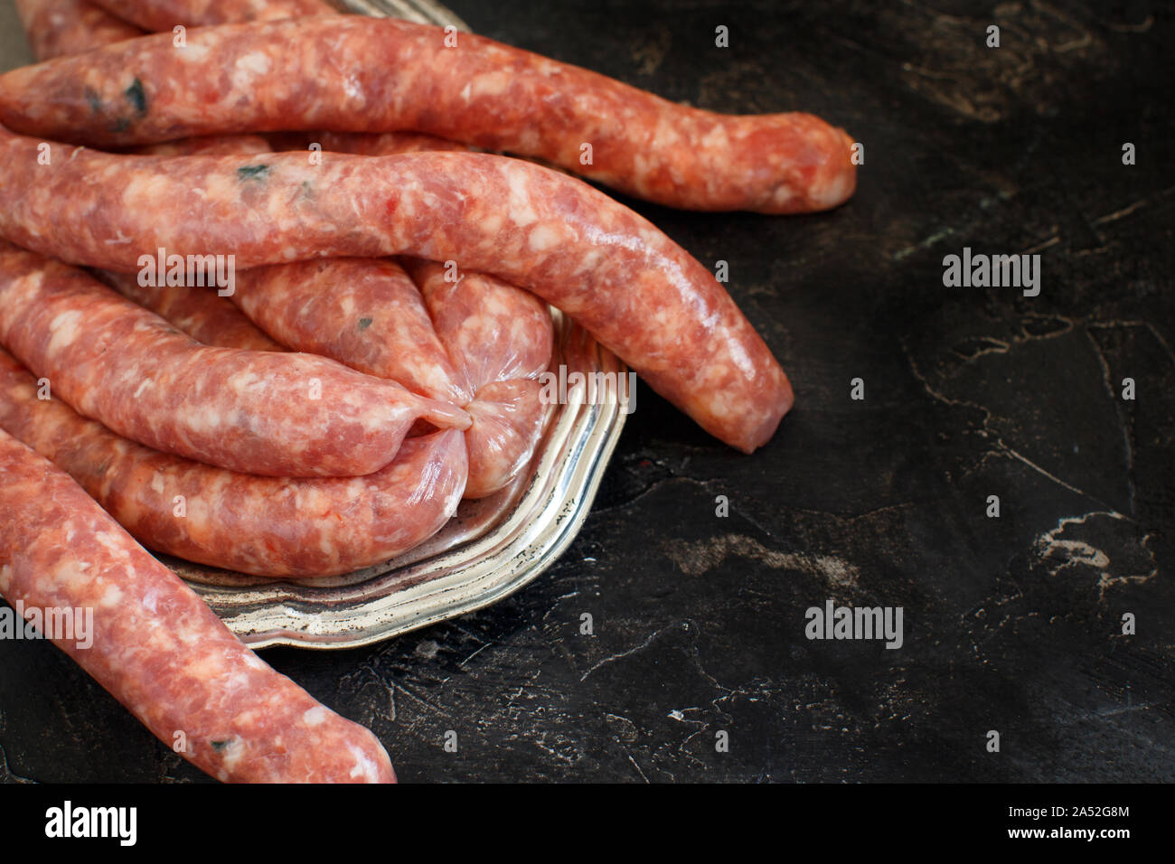 Uncooked british pork sausages hi-res stock photography and images - Alamy