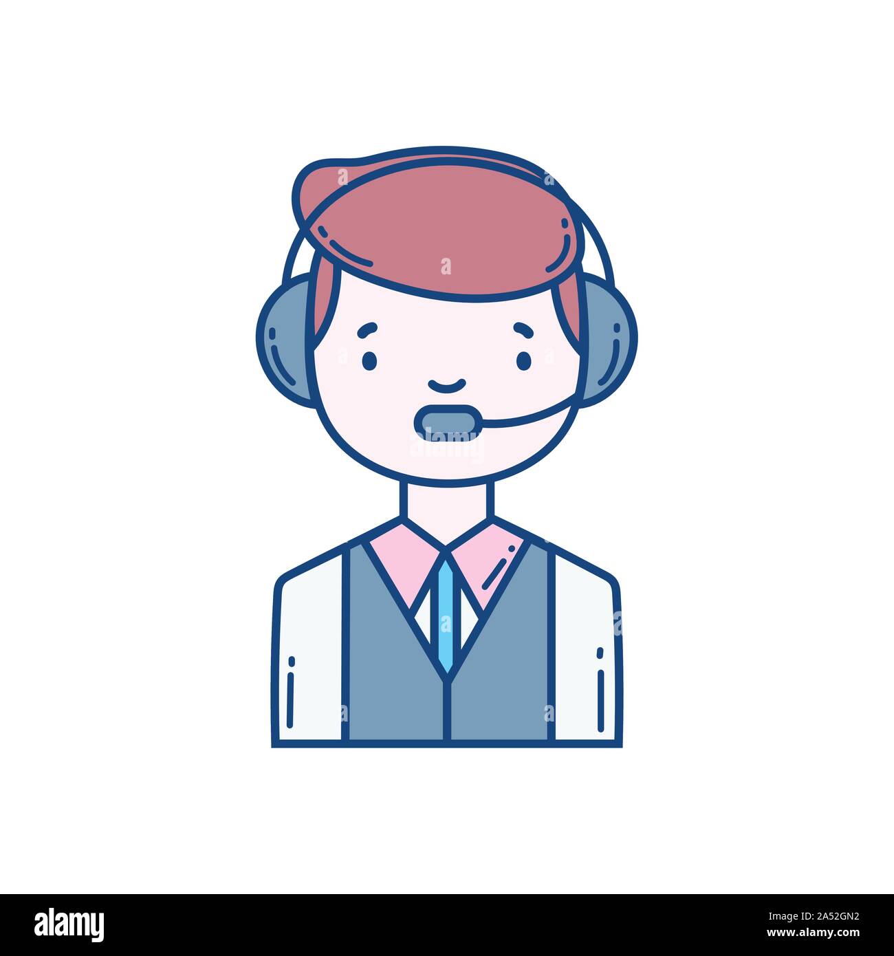 operator with headset travel aviation transport airport vector ...