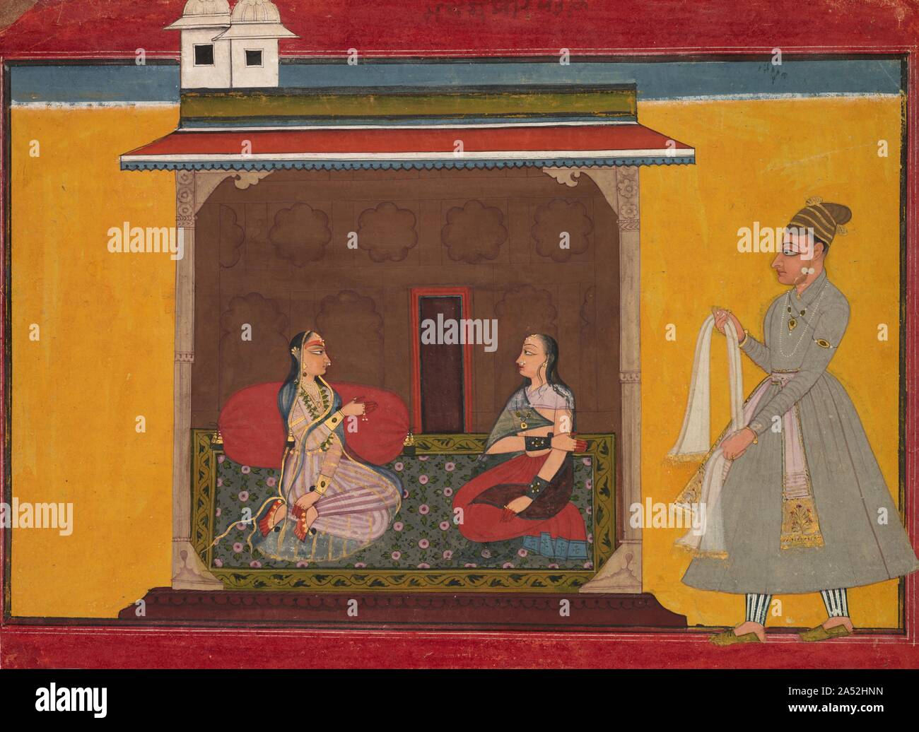 The Heroine Who is Faithfully Loved: Leaf from a Rasamanjari, c. 1710 ...