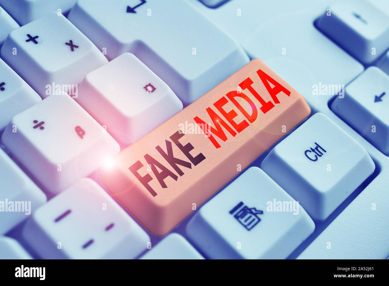 Handwriting text writing Fake Media. Conceptual photo An formation held ...