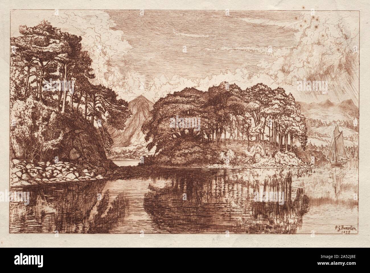 The Lake, 1875 Stock Photo - Alamy