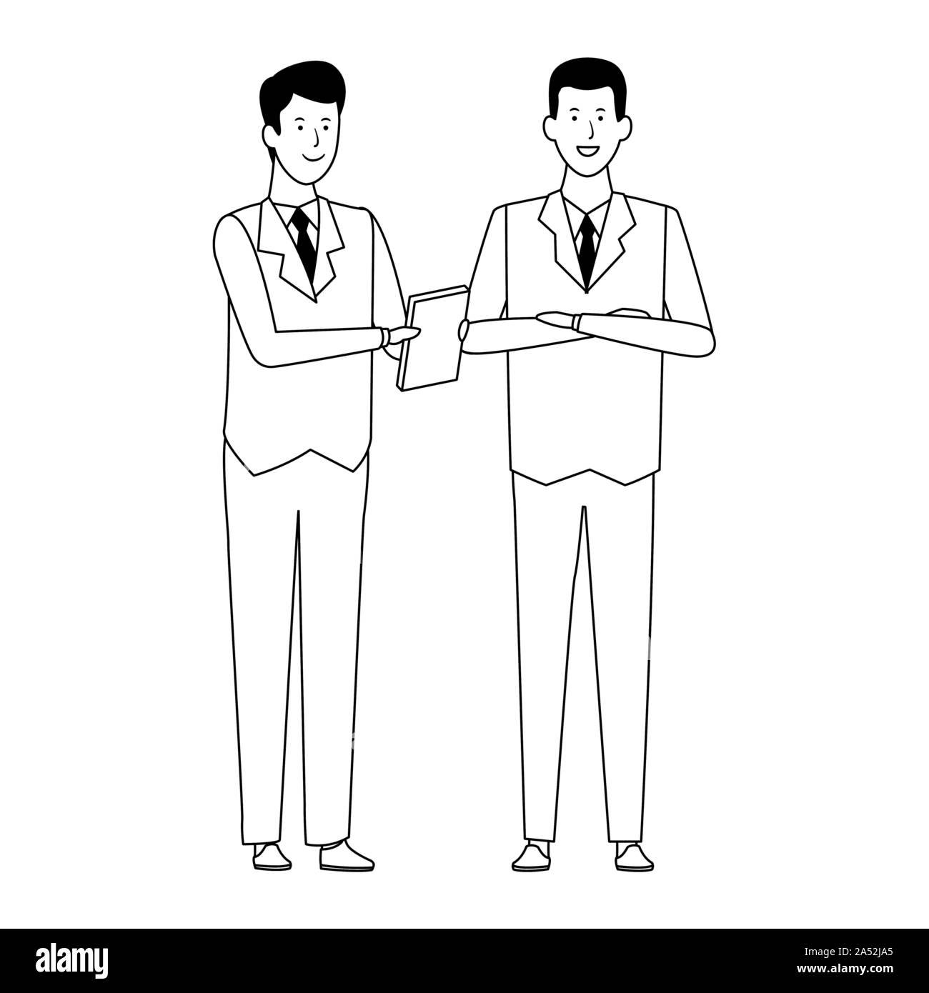 cartoon business men standing icon Stock Vector Image & Art - Alamy