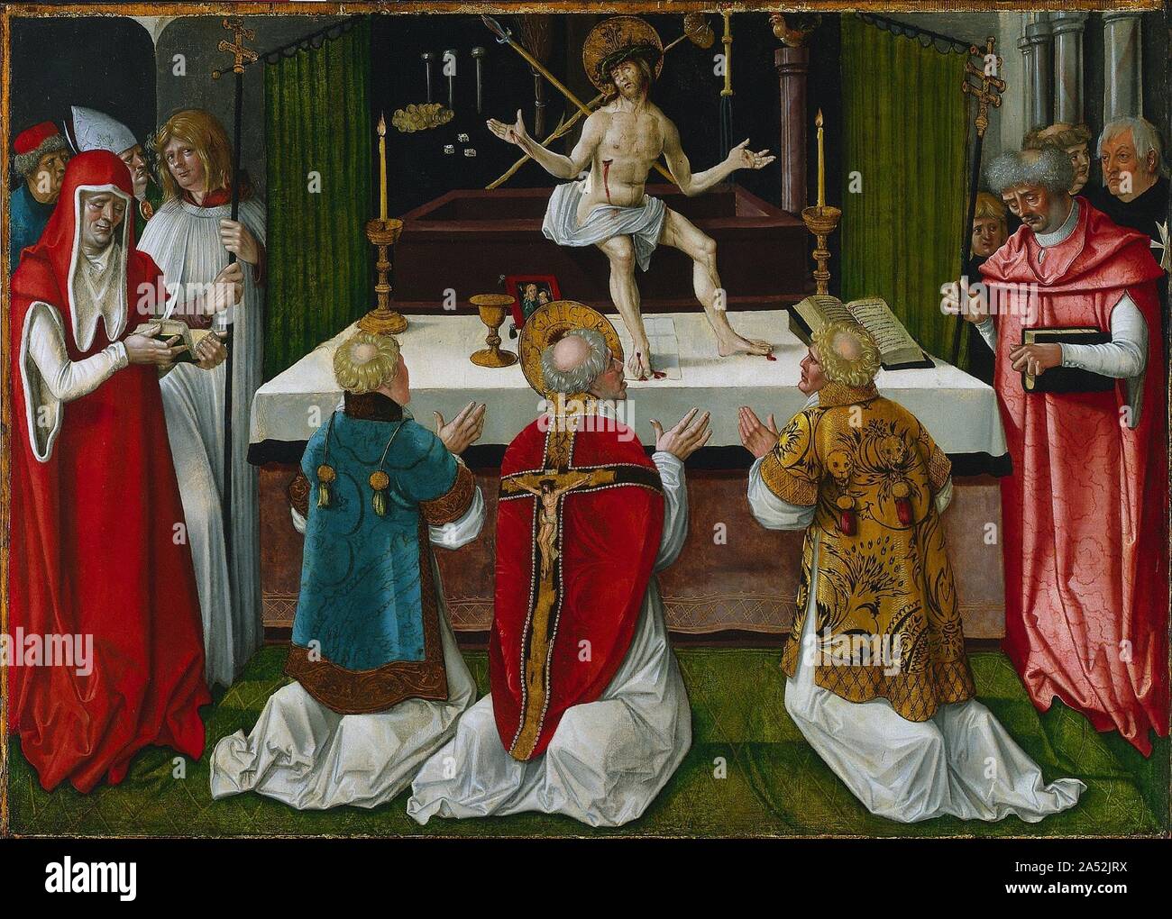 The Mass of Saint Gregory, 1511. Saint Gregory was a 4th-century pope ...