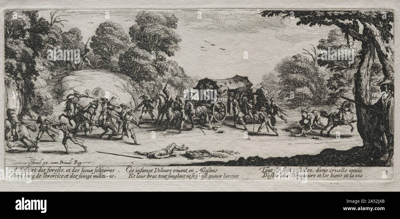 The Miseries of War: Highway Robbery, 1633 Stock Photo - Alamy