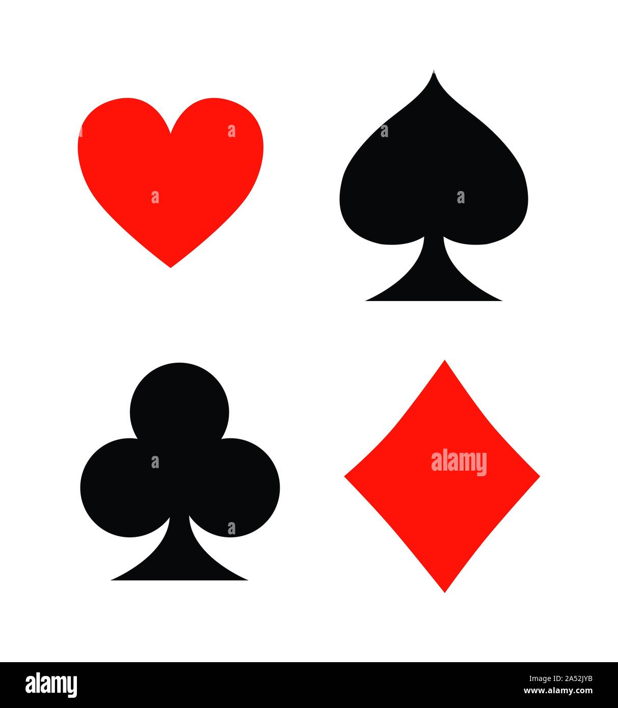 Four playing card signs on white background vector Stock Vector Image ...