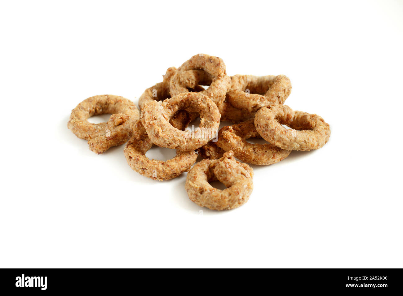 Taralli Traditional Italian snack from Puglia isolated on white Stock ...