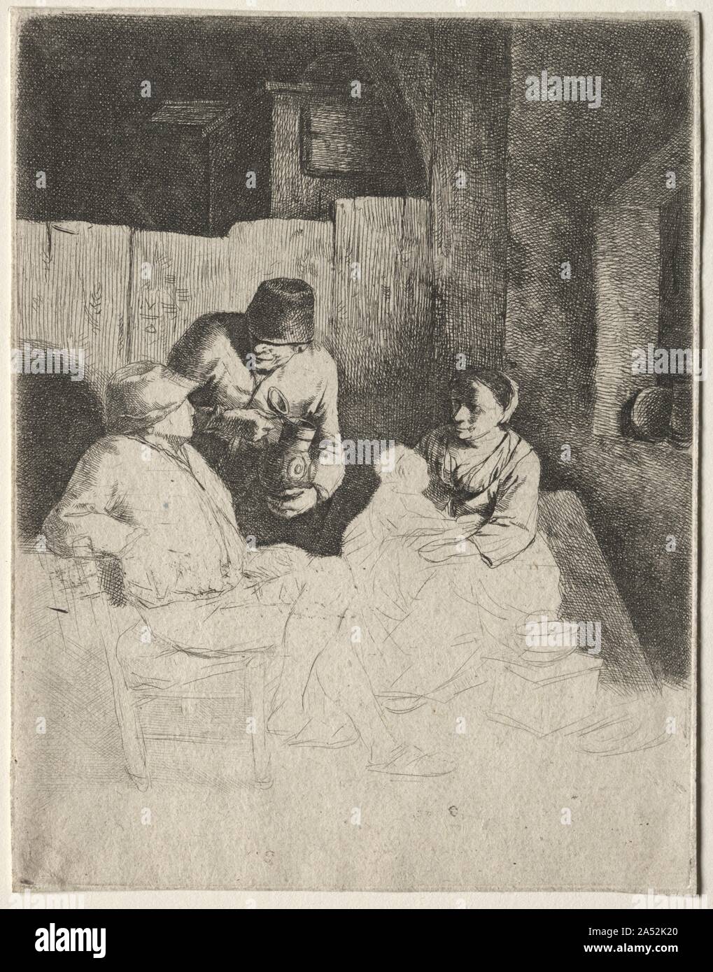 The Mother Seated in an Inn, mid 1600s Stock Photo - Alamy