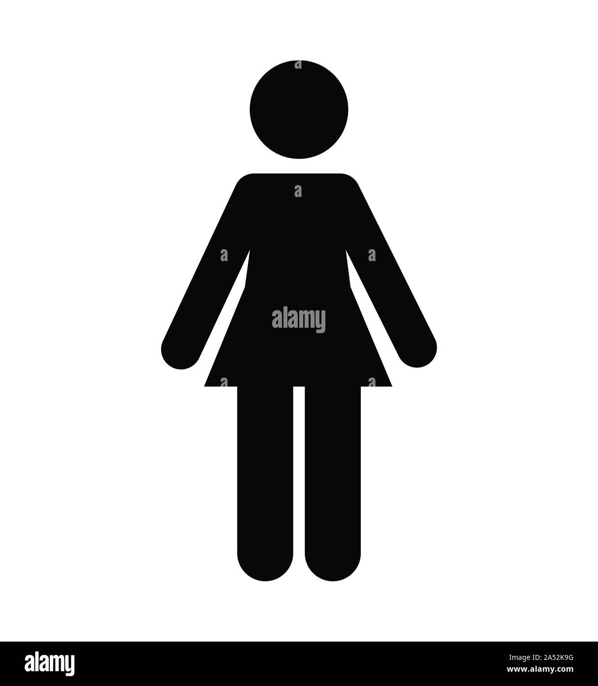 woman icon vector sign symbol on white background Stock Vector Image ...