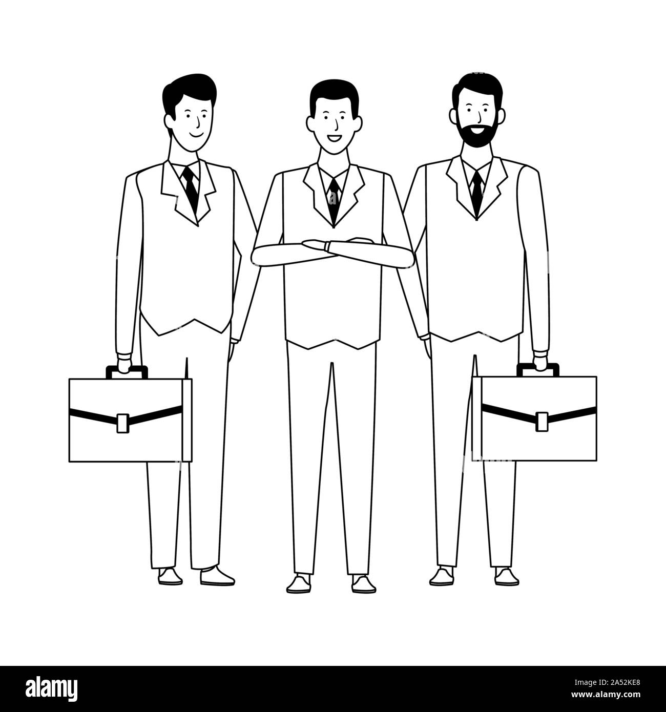 cartoon business men icon, flat design Stock Vector Image & Art - Alamy