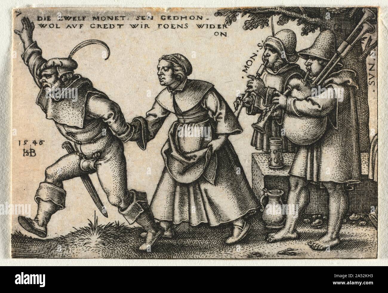 The Peasant Wedding or the Twelve Months: No. 7, 1546 Stock Photo - Alamy