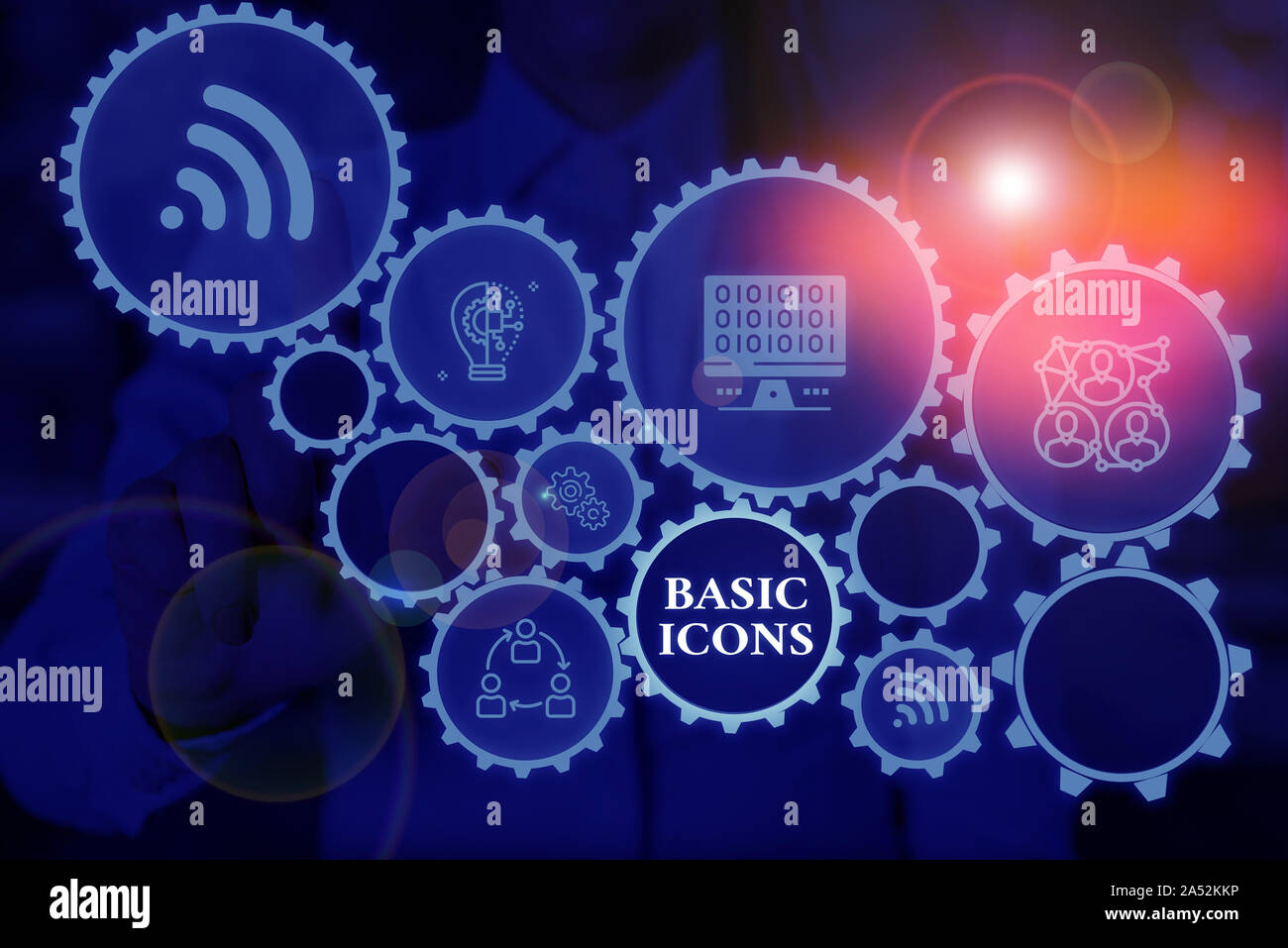 Conceptual hand writing showing Basic Icons. Concept meaning pictogram ...