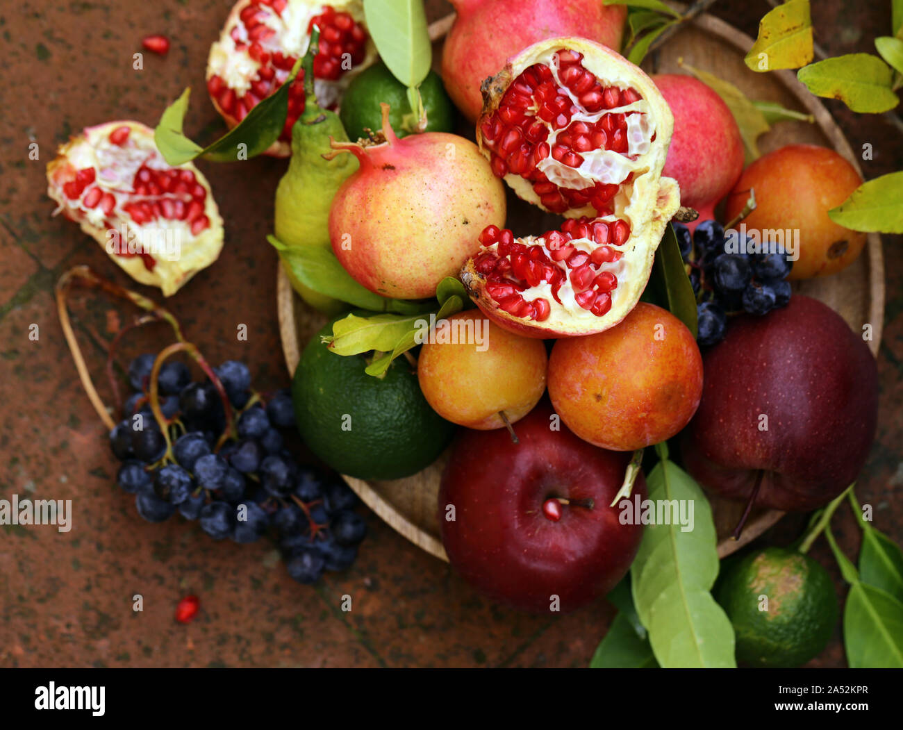 organic natural fruits for a healthy diet Stock Photo - Alamy