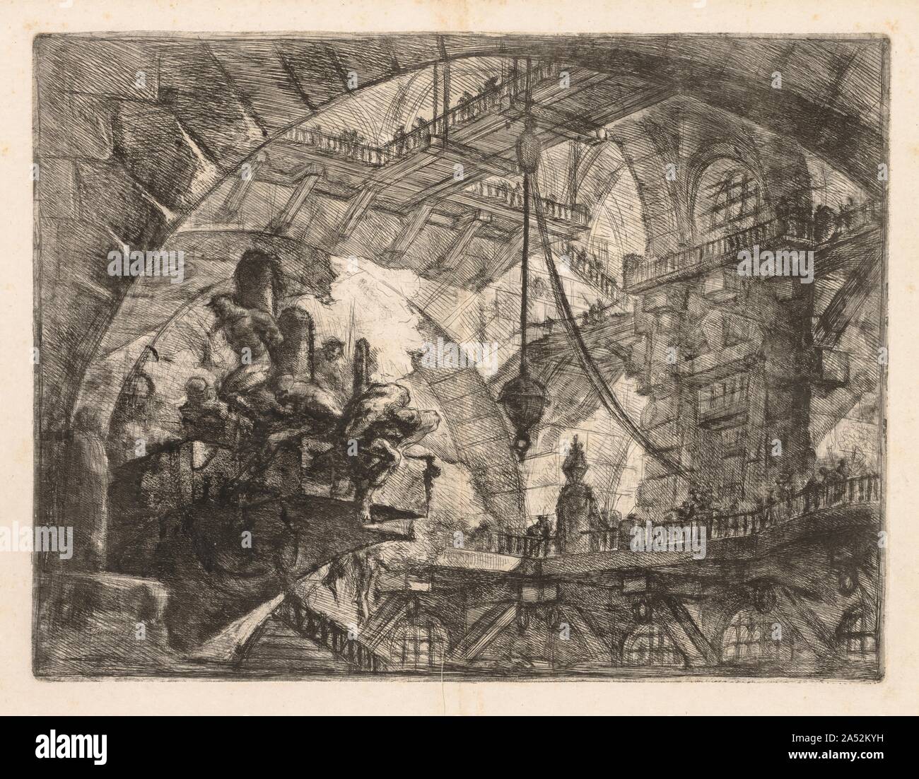The Prisons: A Vast Gallery with a Group of Prisoners, 1745-1750 Stock ...