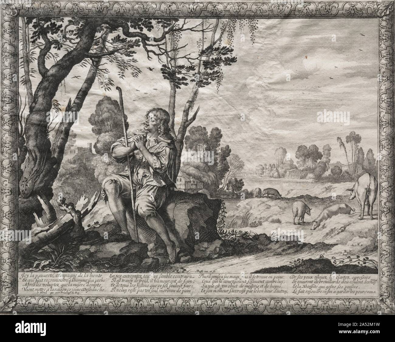 The Prodigal Son: The Prodigal Tending the Pigs Stock Photo - Alamy