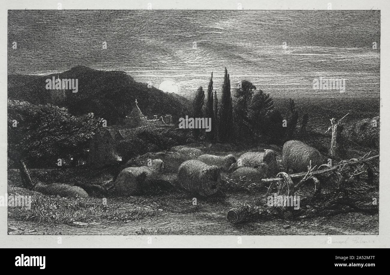 The Rising Moon, 1857 Stock Photo - Alamy